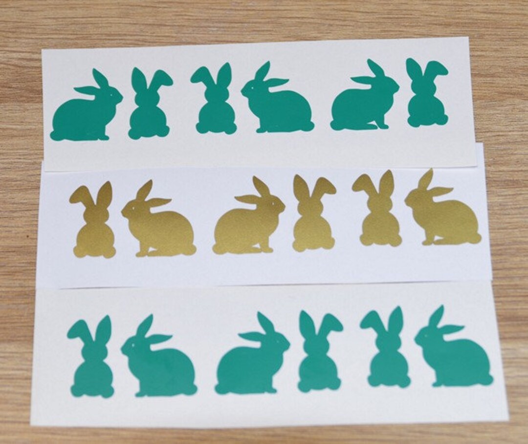 30 X Rabbit Vinyl Decal,easter Decals,bunny Stickers. - Etsy