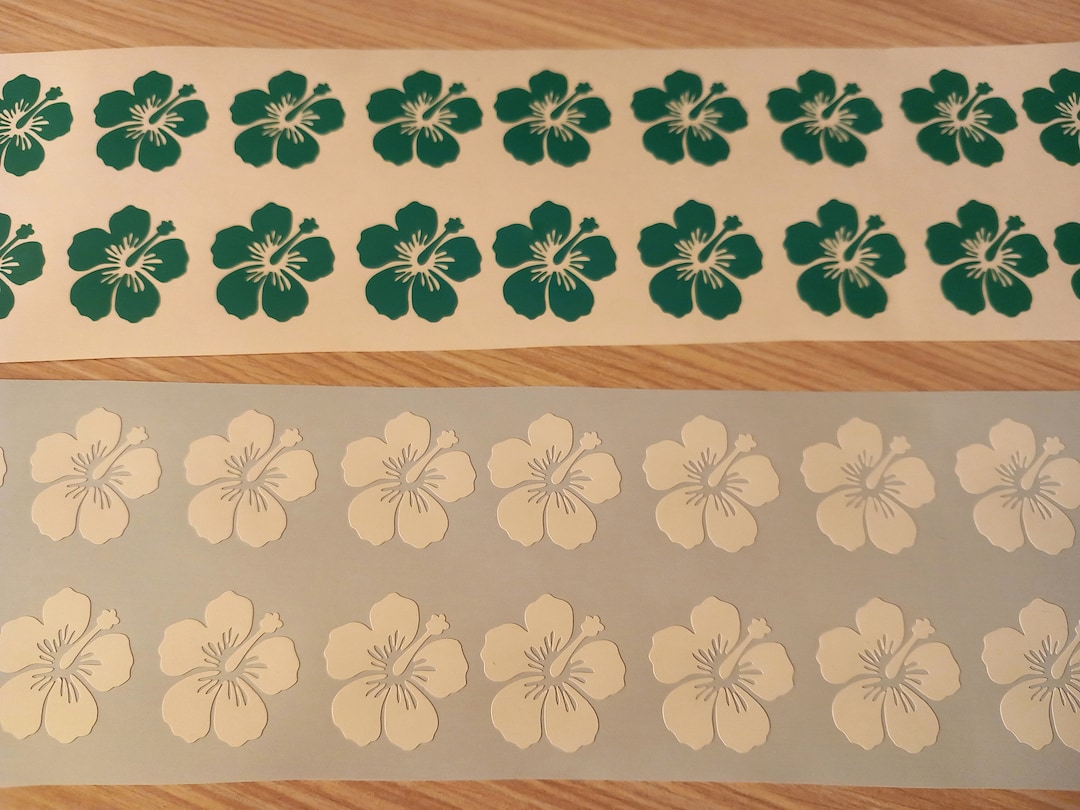 20 Hibiscus Flower Stickers/decals,flower Decals. - Etsy