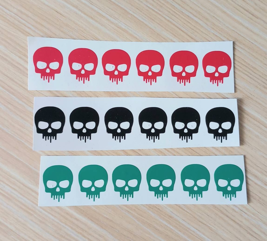 30 X Scull Stickers, Scull Vinyl Decal, - Etsy UK