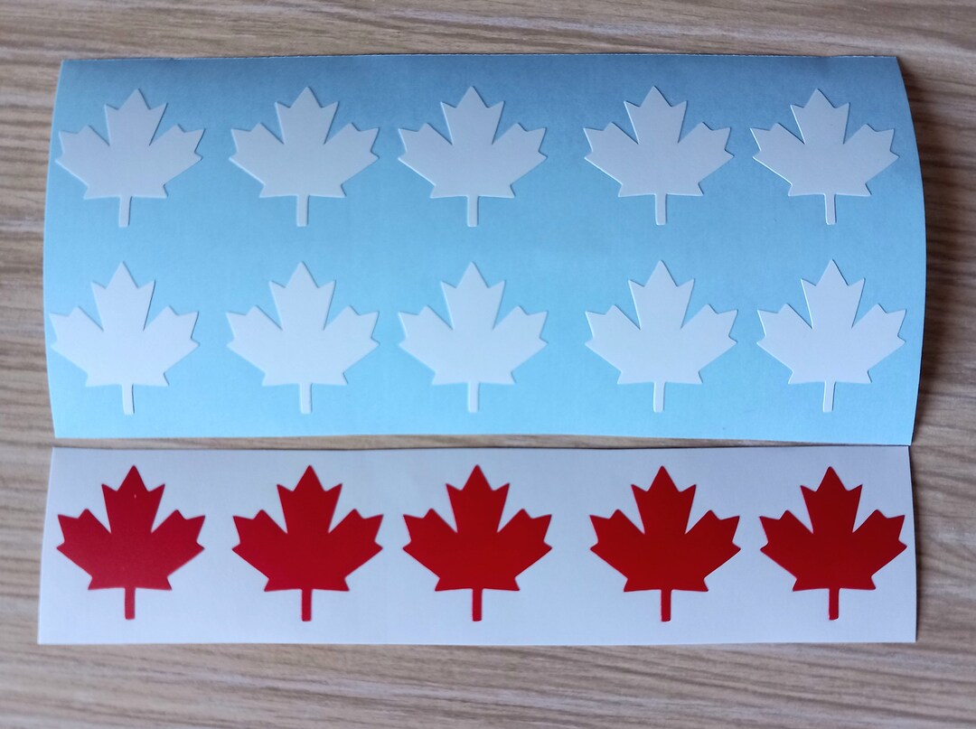Set of 12 X Maple Leaf Vinyl Decals/stickers.canadian Maple Leaf Decals ...