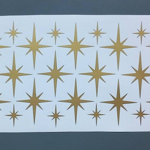 30 X Star Stickers, Vinyl Decal,retro Starburst Decals. - Etsy