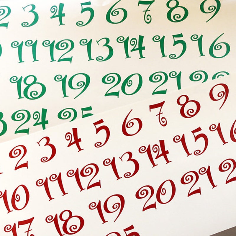 Advent Numbers - Etsy