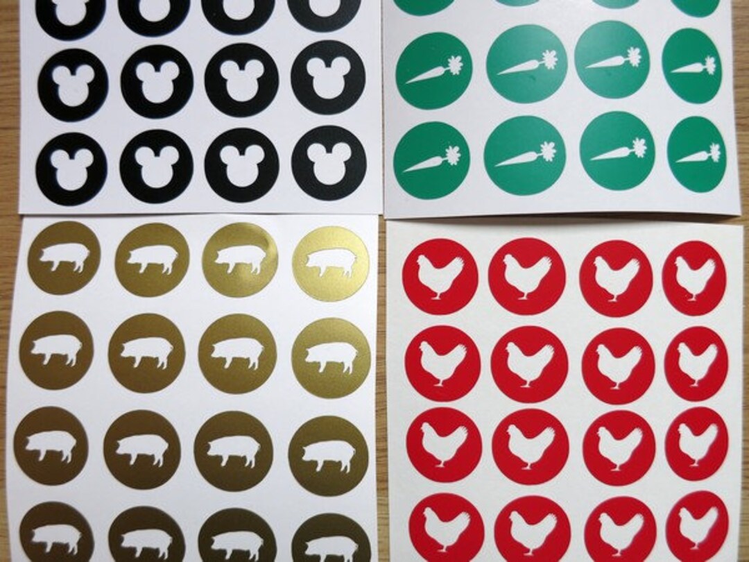 Menu Stickers,meal Choice Sticker,food Choice Sticker,table Stickers ...