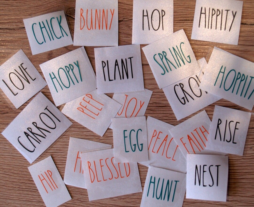 Set of 20 Rae Dunn Inspired Easter Egg Decals. - Etsy