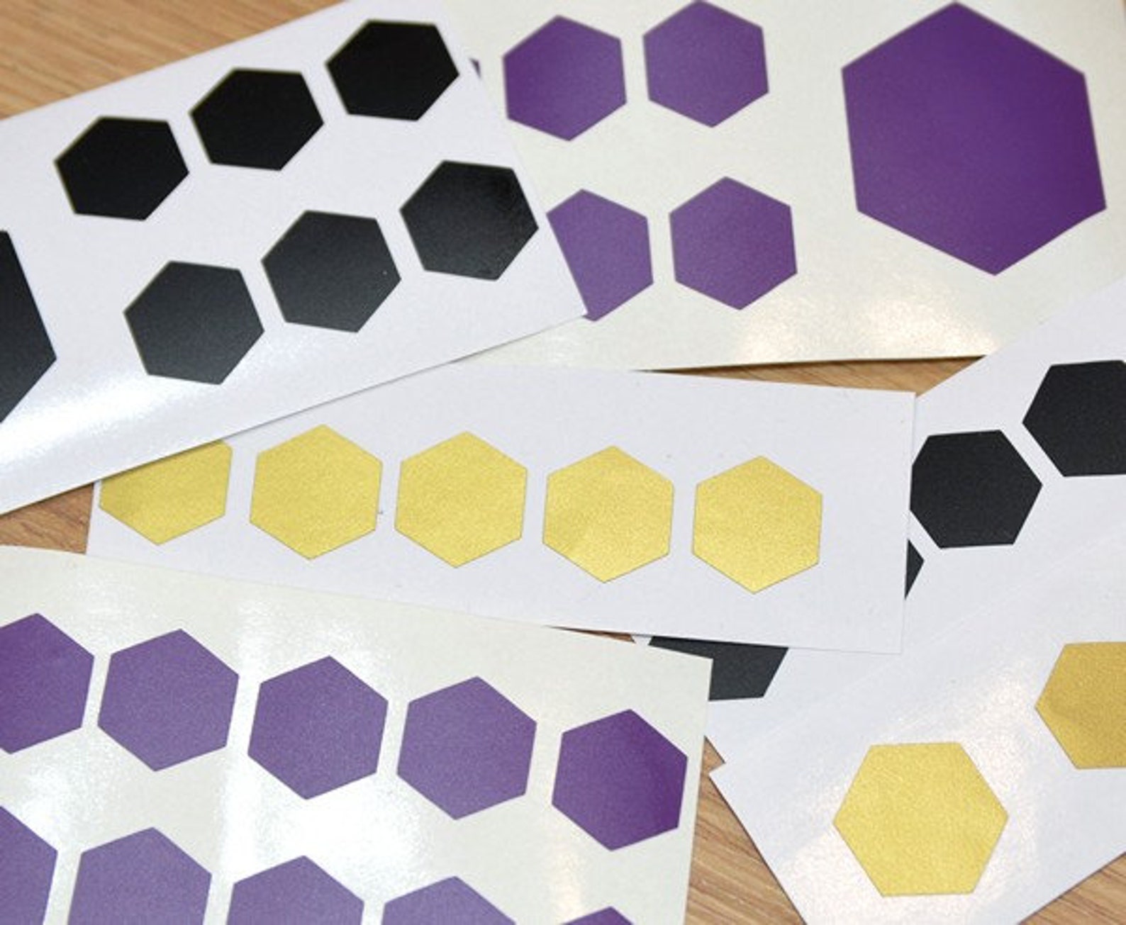 30 X Hexagon Stickers , Honeycomb Vinyl Decal.hexagon Shape .home Decor ...