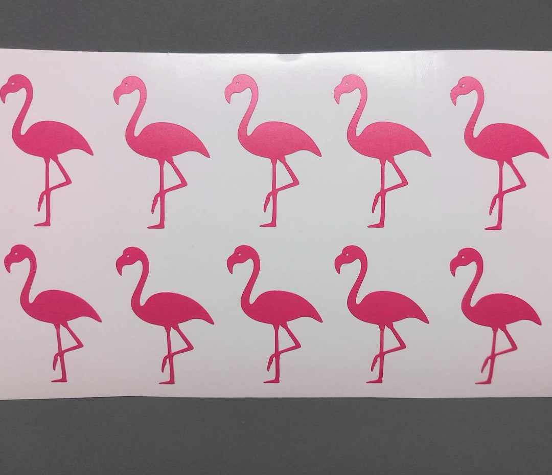 20 X Flamingo Vinyl Decals. - Etsy
