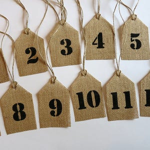Burlap Table Numbers.reception Table Numbers, Rustic Wedding, Wedding ...