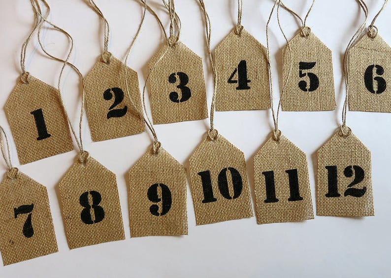 Burlap Table Numbers.Reception Table Numbers Rustic Wedding | Etsy