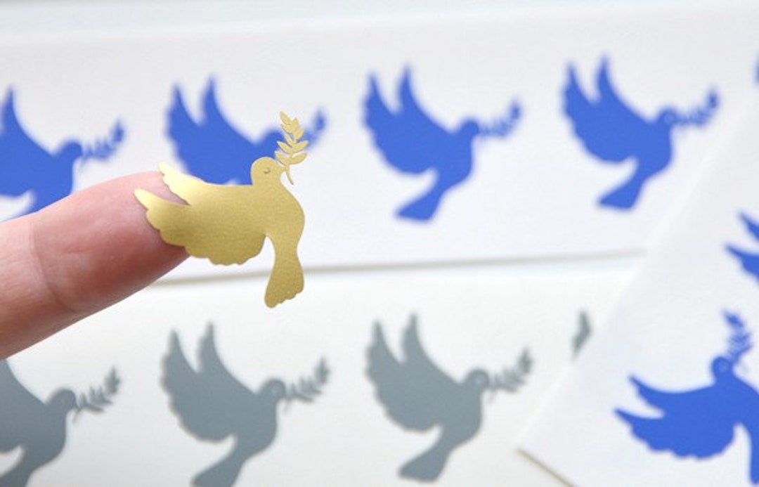 30 X Dove Stickers, Vinyl Decal,bird Decal. - Etsy