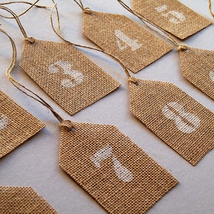 Burlap Table Numbers.Reception Table Numbers, Rustic Wedding, Wedding ...