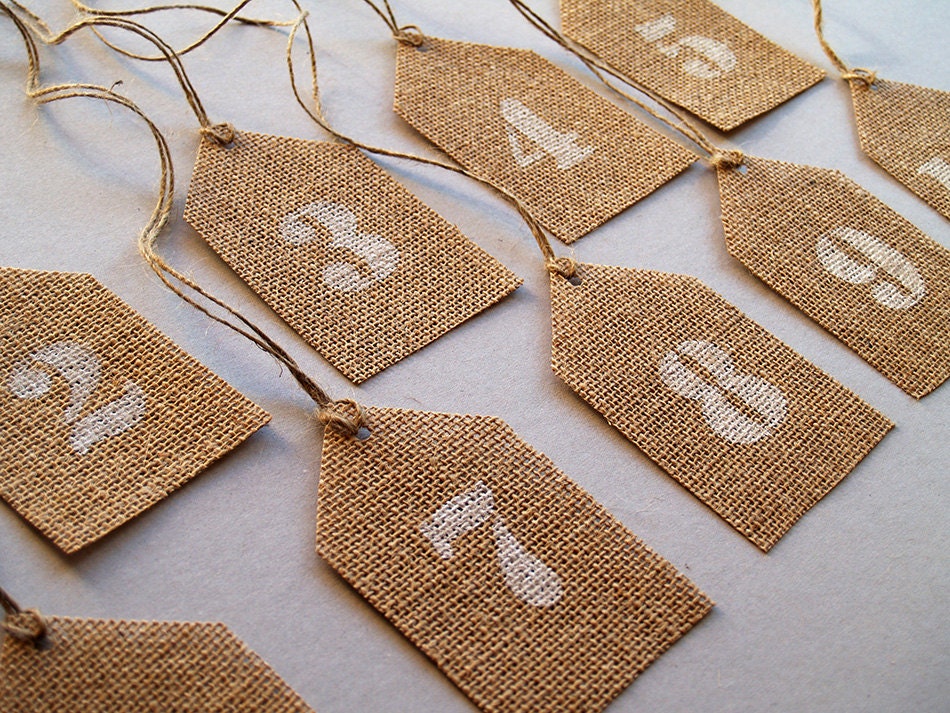 Burlap Table Numbers.Reception Table Numbers Rustic Wedding | Etsy