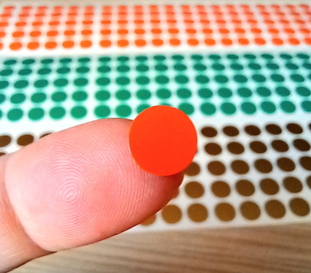 300 X Tiny Polka Dot Stickers, Round Vinyl Decals.mini Dots. Circles ...