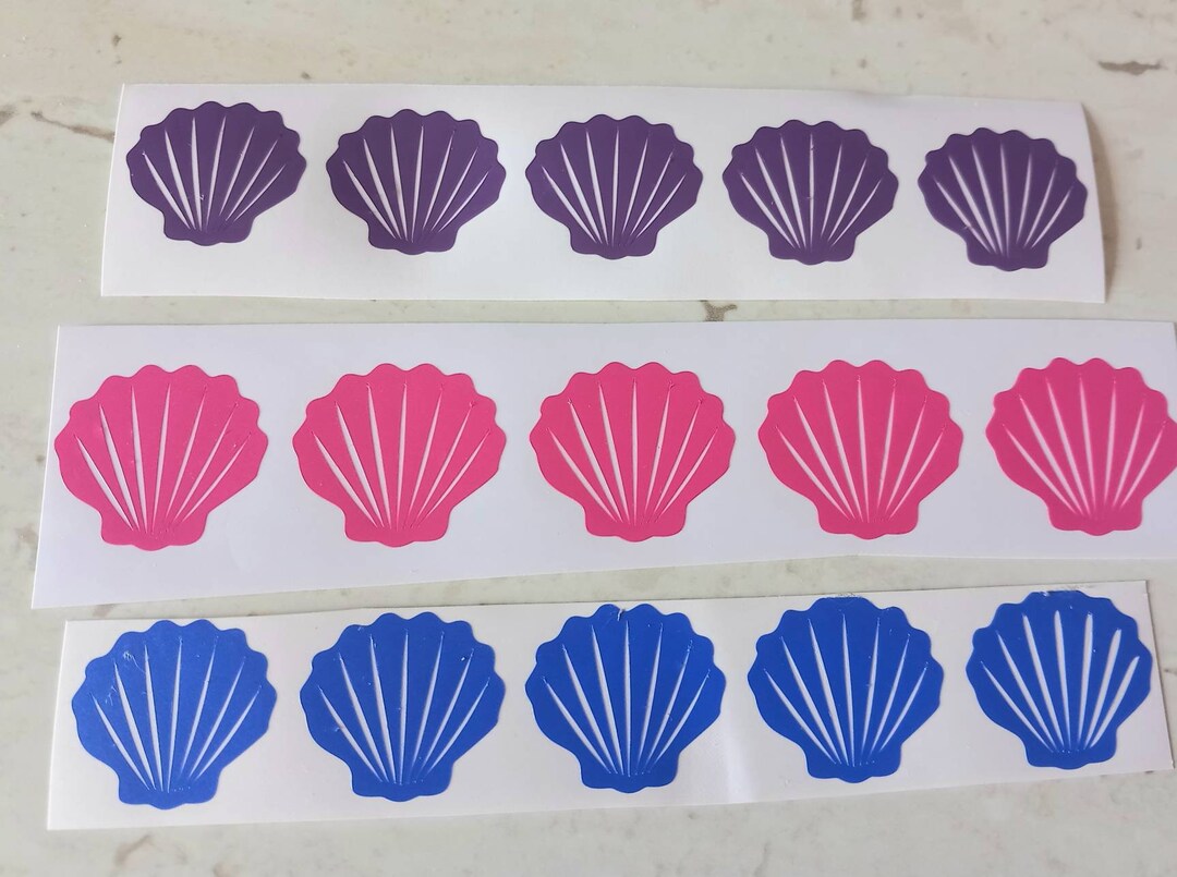 Set of 20 X Shell Vinyl Decals/stickers.nautical Party Decor. - Etsy