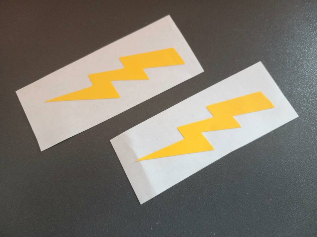 Pair of Lightning Bolt Decals, Lightning Bolt Stickers - Etsy