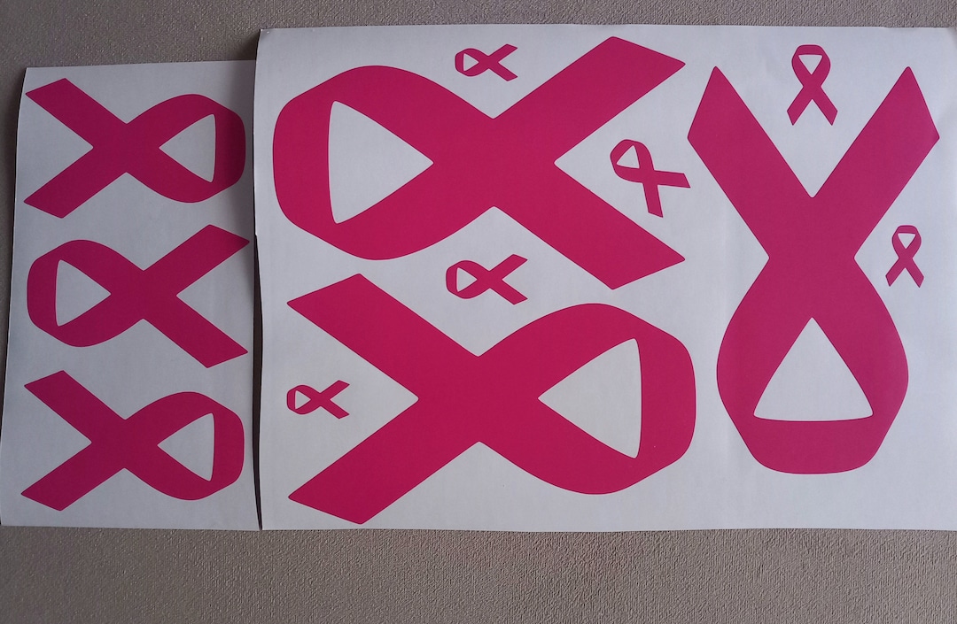 Set of 12 X Ribbon Vinyl Decals/stickers.breast Cancer Decals. - Etsy