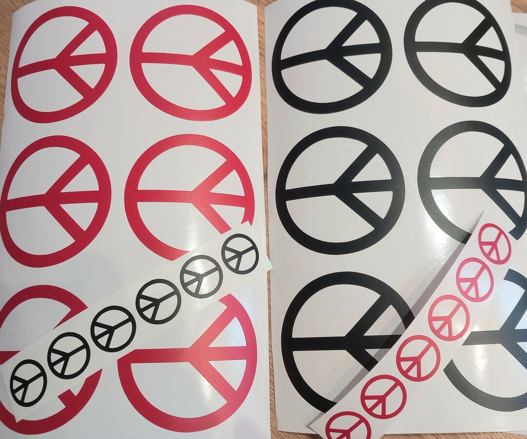 12X Peace Sign Stickers / Peace Stickers / Peace Symbol Stickers/peace ...