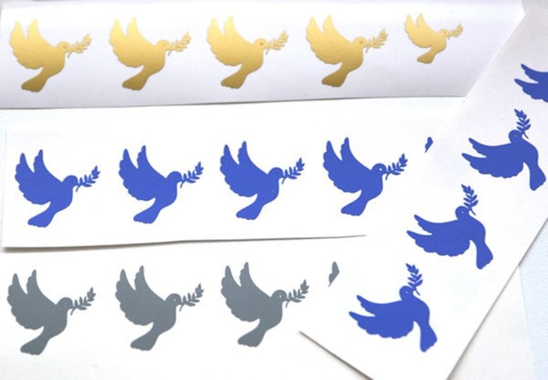 30 X Dove Stickers Vinyl Decalbird Decal. | Etsy
