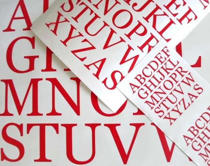 Corsiva Font Alphabet Vinyl Decals , Full Alphabet Capital Letters ...