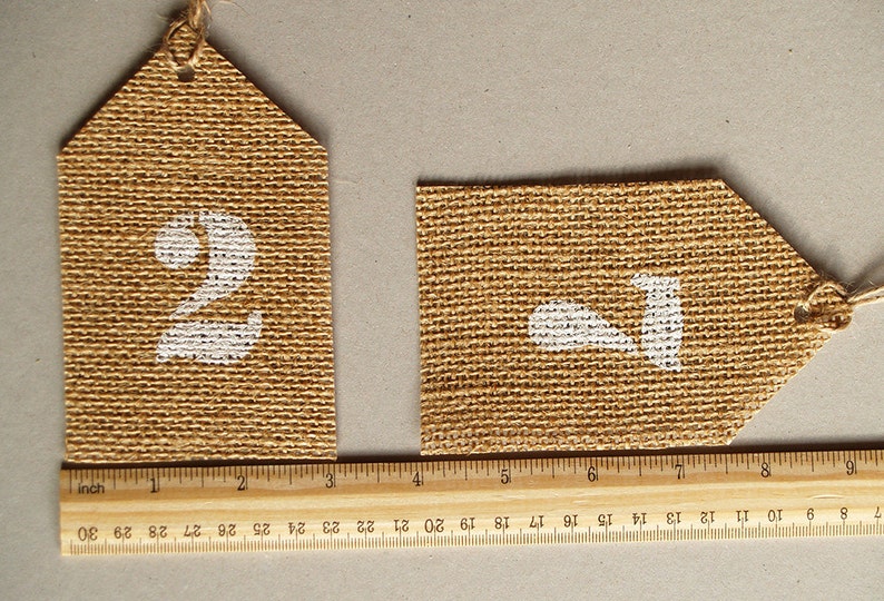 Burlap Table Numbers.Reception Table Numbers Rustic Wedding | Etsy