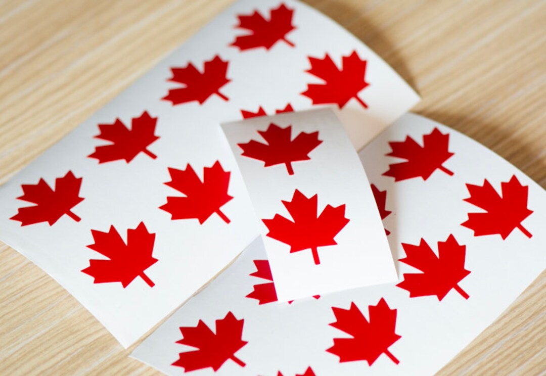 Set of 12 X Maple Leaf Vinyl Decals/stickers.canadian Maple Leaf Decals ...