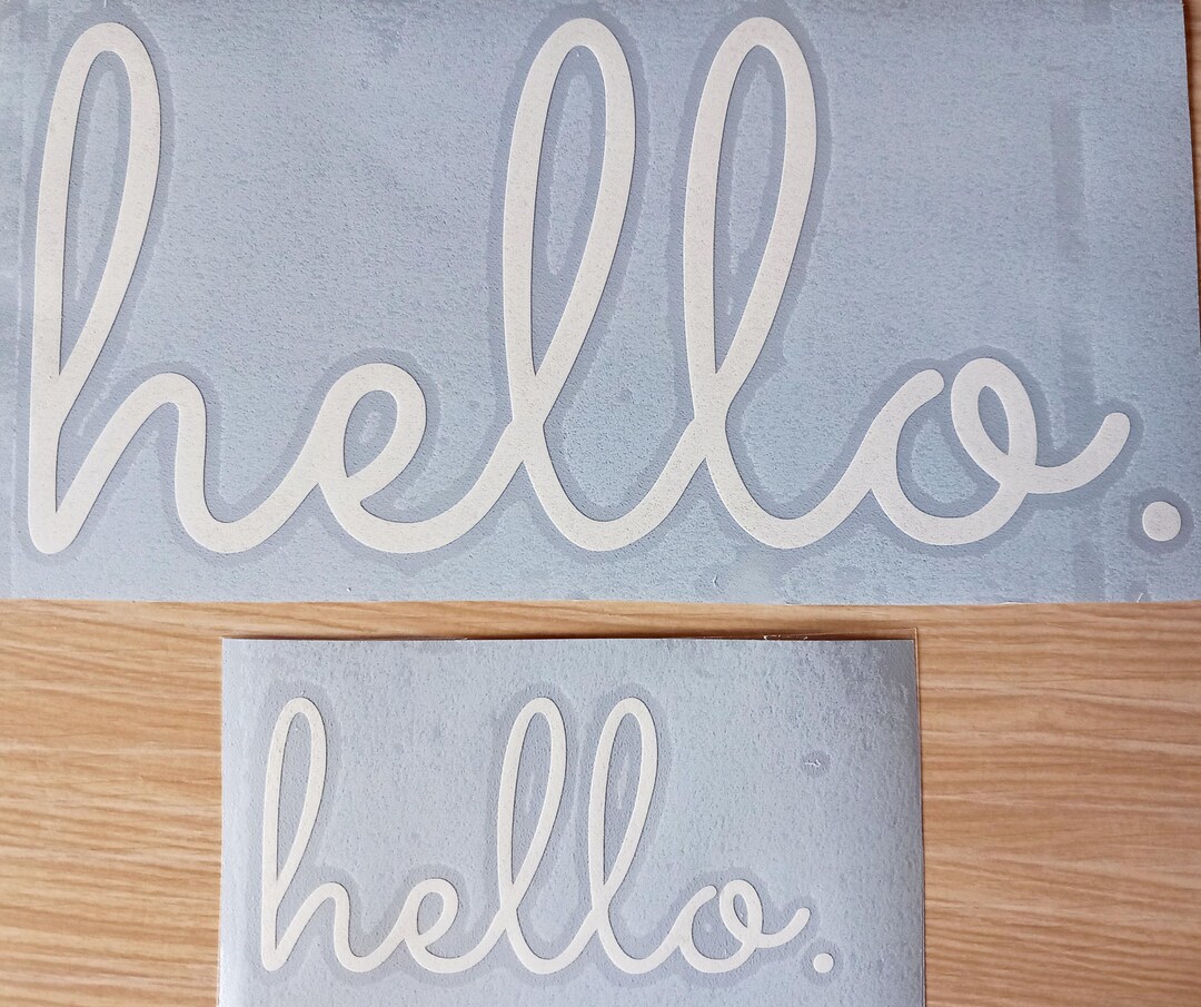 Hello Vinyl Decal.door Decal.home Decor. - Etsy