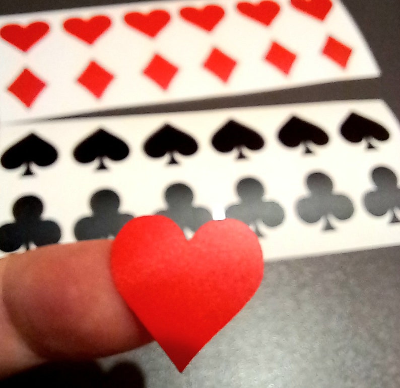 Set of 40 Suit Playing Cards Vinyl Decals. - Etsy