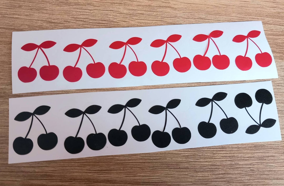 20 X Cherry Vinyl Decals. Berry Decals/stickers. Party Decals. - Etsy