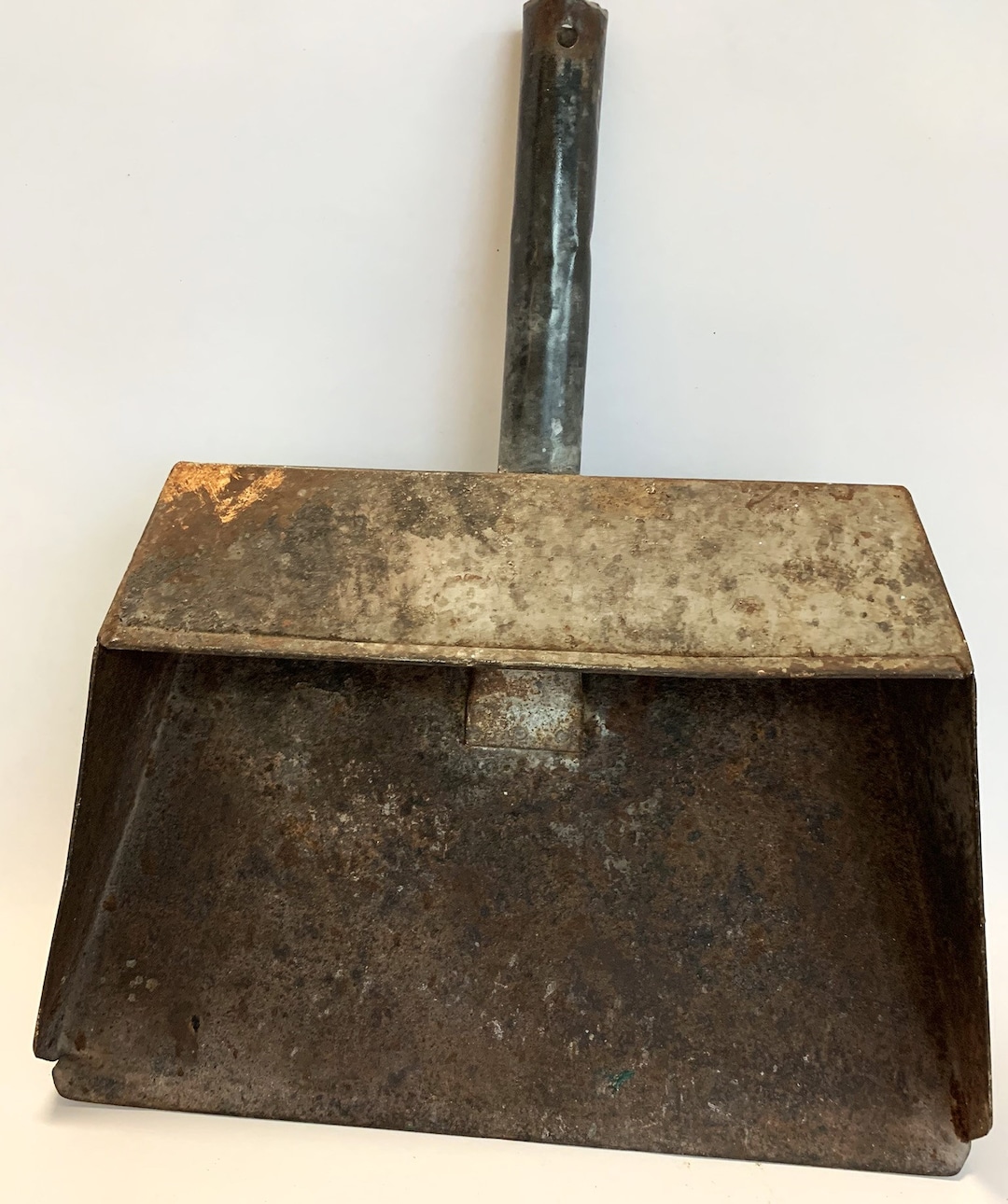 Large Metal Tin Dust Pan Industrial Rustic Primitive Crafts Folk Art ...