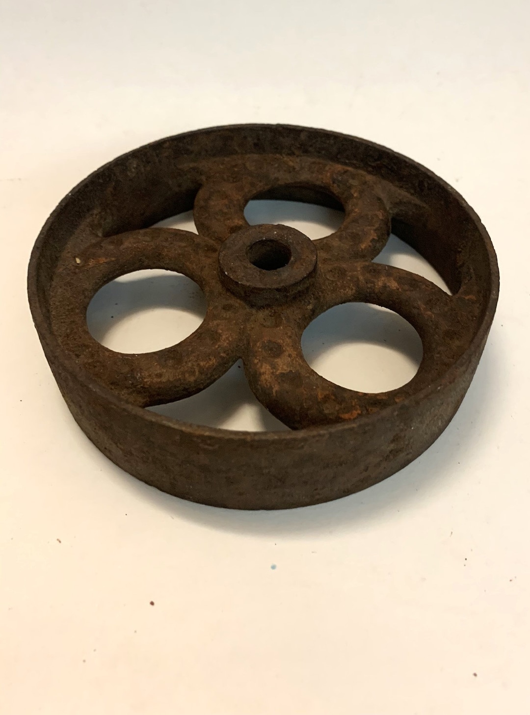 Antique Cast Iron Wheel 4 3/4" X 1 1/4" - Rustic Primitive - One Only ...