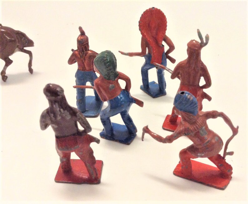 Lot of 12 Miniature Lead Native American Indians Britains and | Etsy