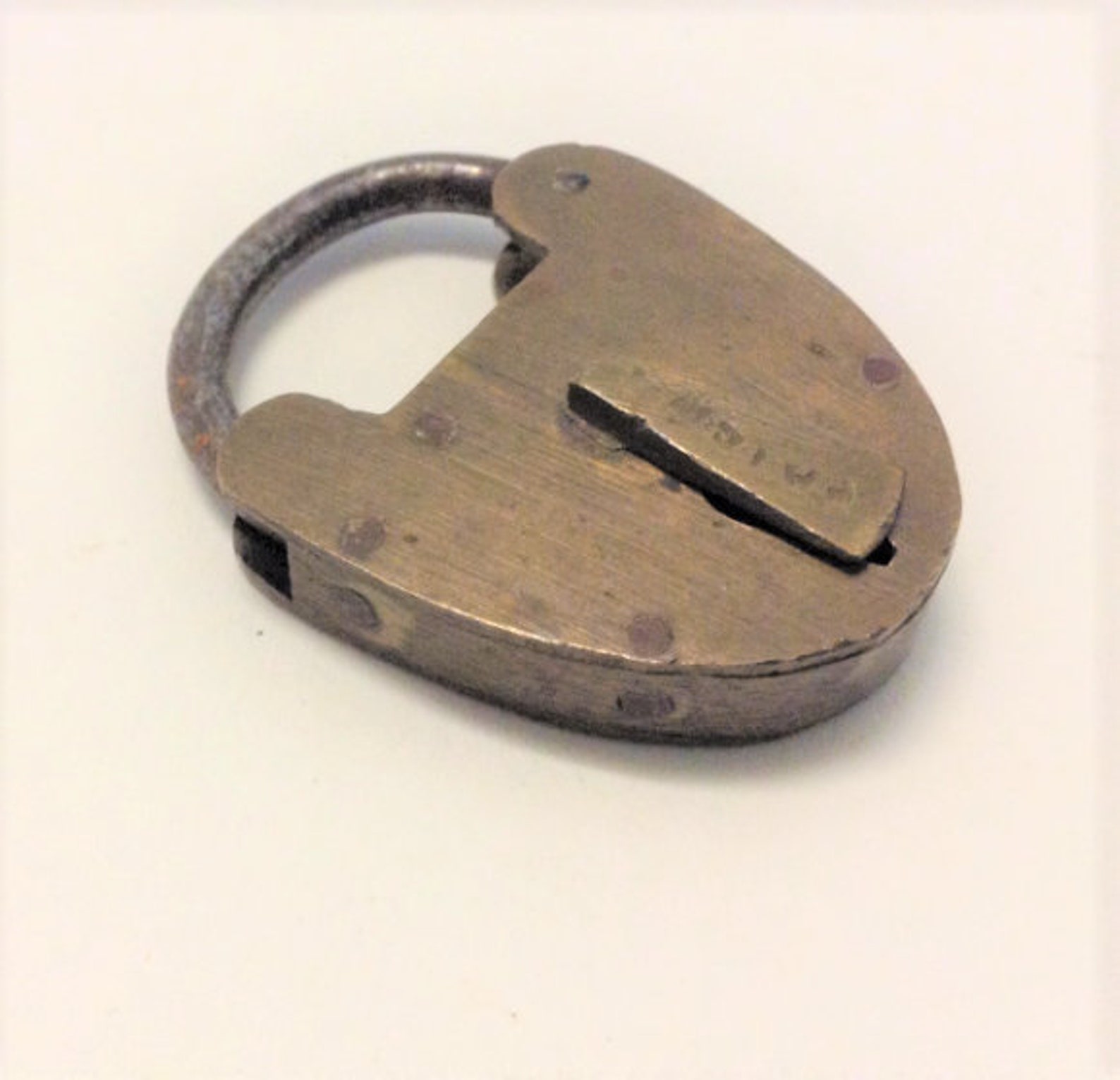 Antique Miniature Brass Lock Lettered Cover No Key Victorian Jewelry ...