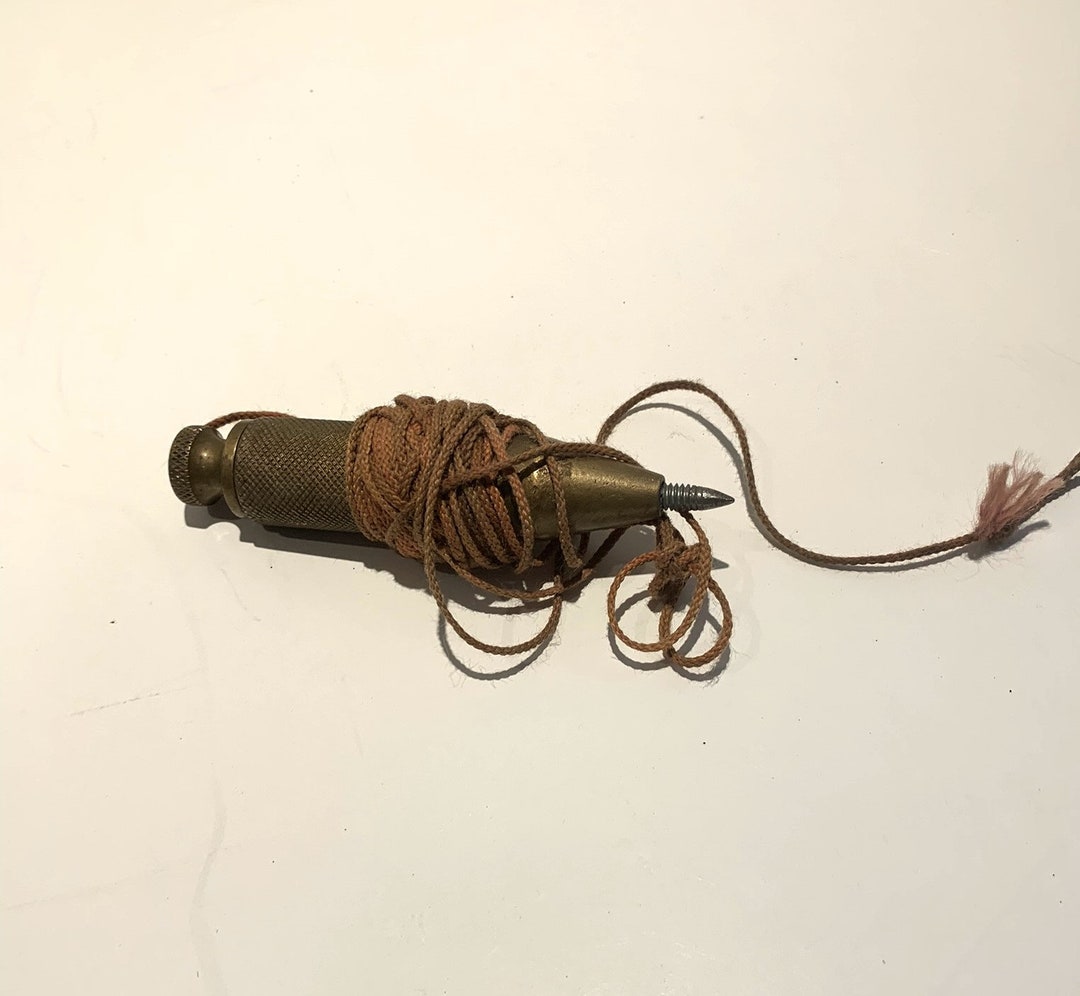 Vintage Brass Plumb Bob Hercules 20 With Original String, Steel Tip - 5 ...
