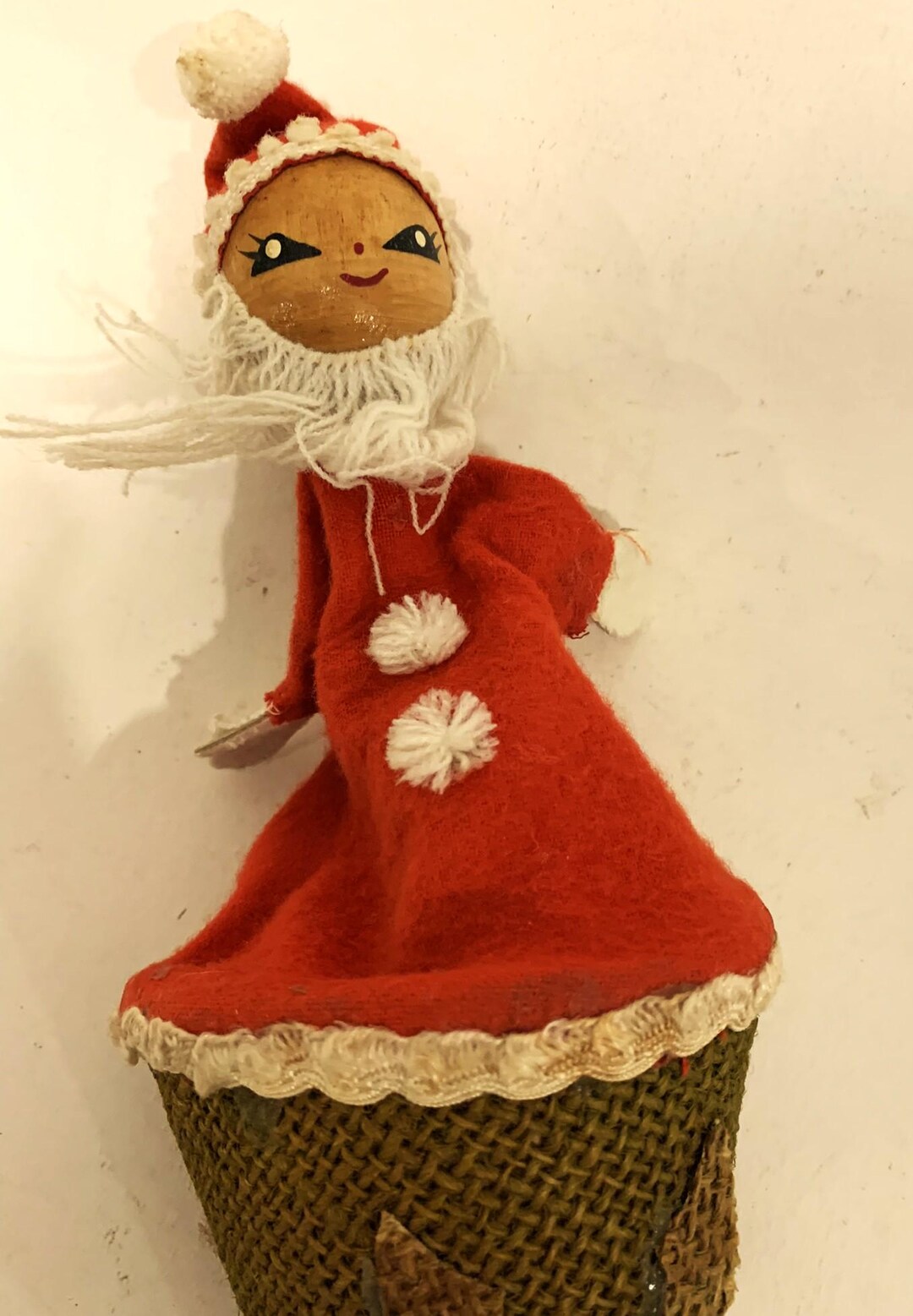 Vintage Christmas Pop-up Santa Elf Cone Toy Decoration - Etsy