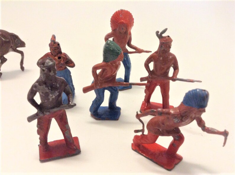 Lot of 12 Miniature Lead Native American Indians Britains and | Etsy