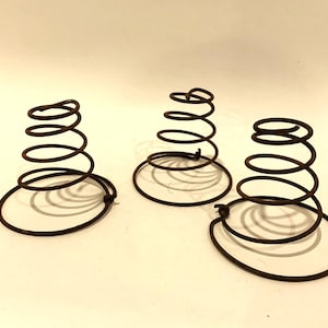3 Vintage Coiled Bed Springs Rusted Primitive Decor Crafts - 3 1/4" X 3 ...