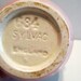 Vintage Sylvac Vase Green Pink Original Silver Foil Label England Mid ...