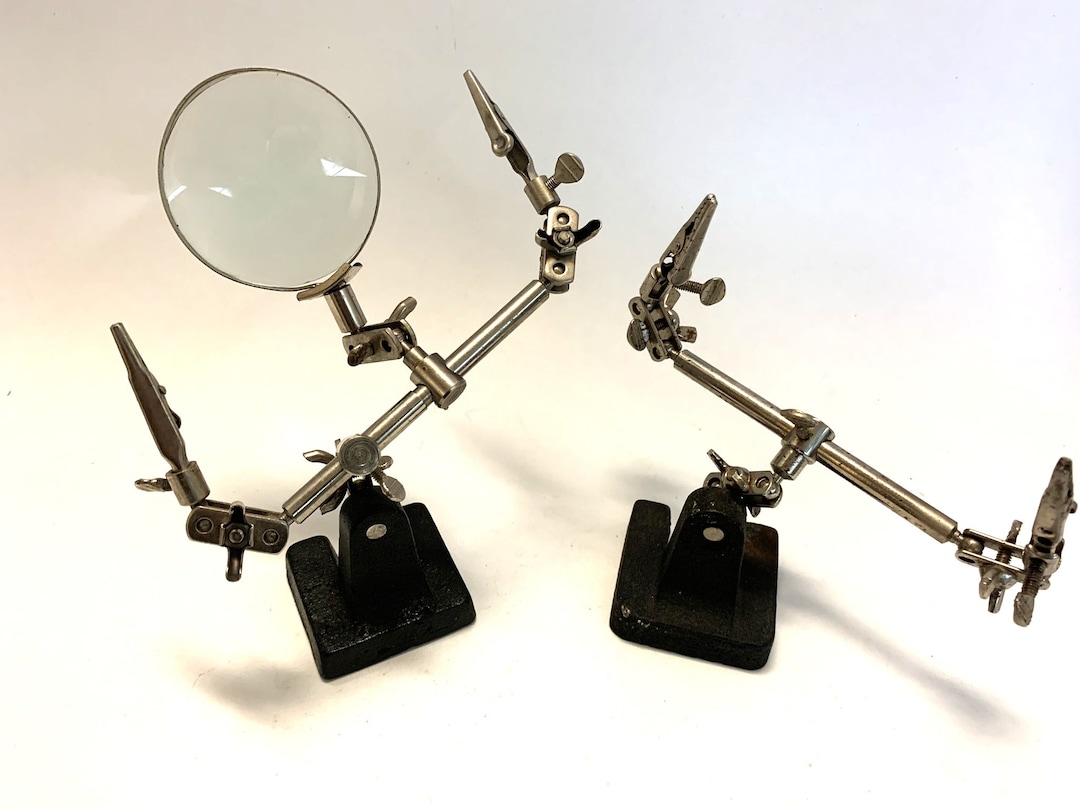 Third Hand Soldering Tools Vintage Fly Tying Vise Jeweler's Magnifying ...