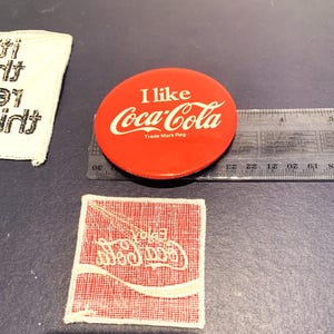 Vintage 1980s Coca-cola Coke Pinback Badge and Patches - Pre-owned but Unused Condition - Etsy