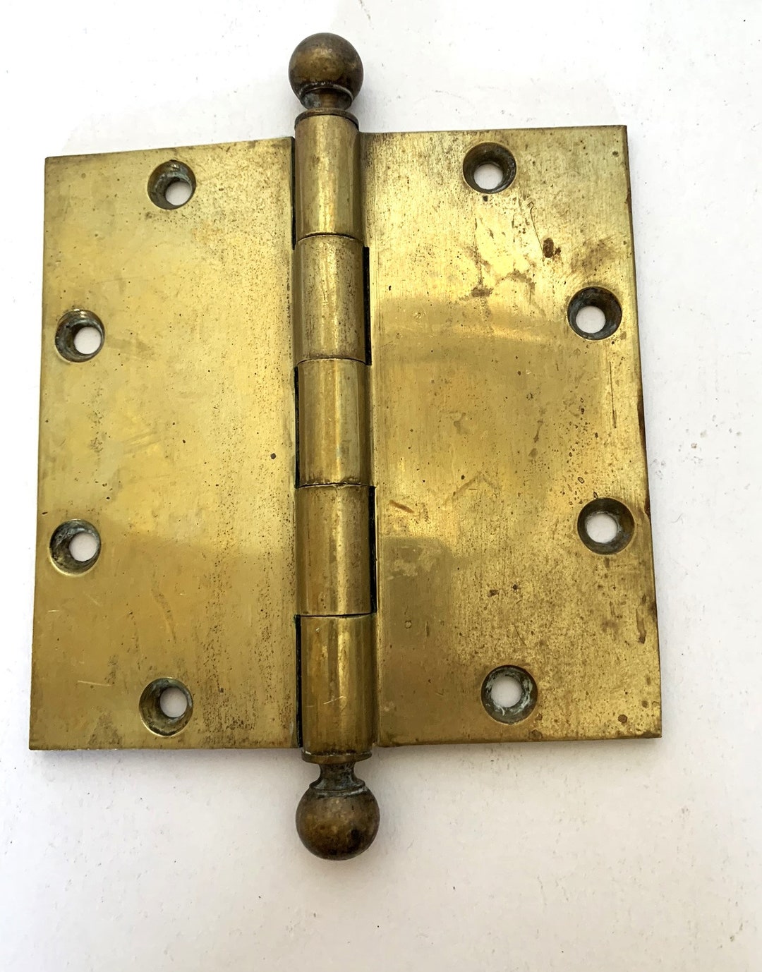 Vintage Y&T Heavy Cast Brass Hinge Canon Ball Tip 5 5 Knuckle Yale and ...