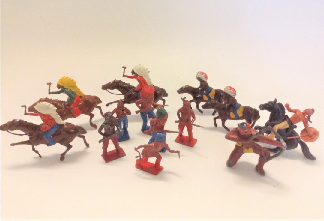 Lot of 12 Miniature Lead Native American Indians Britains and Others 3 ...