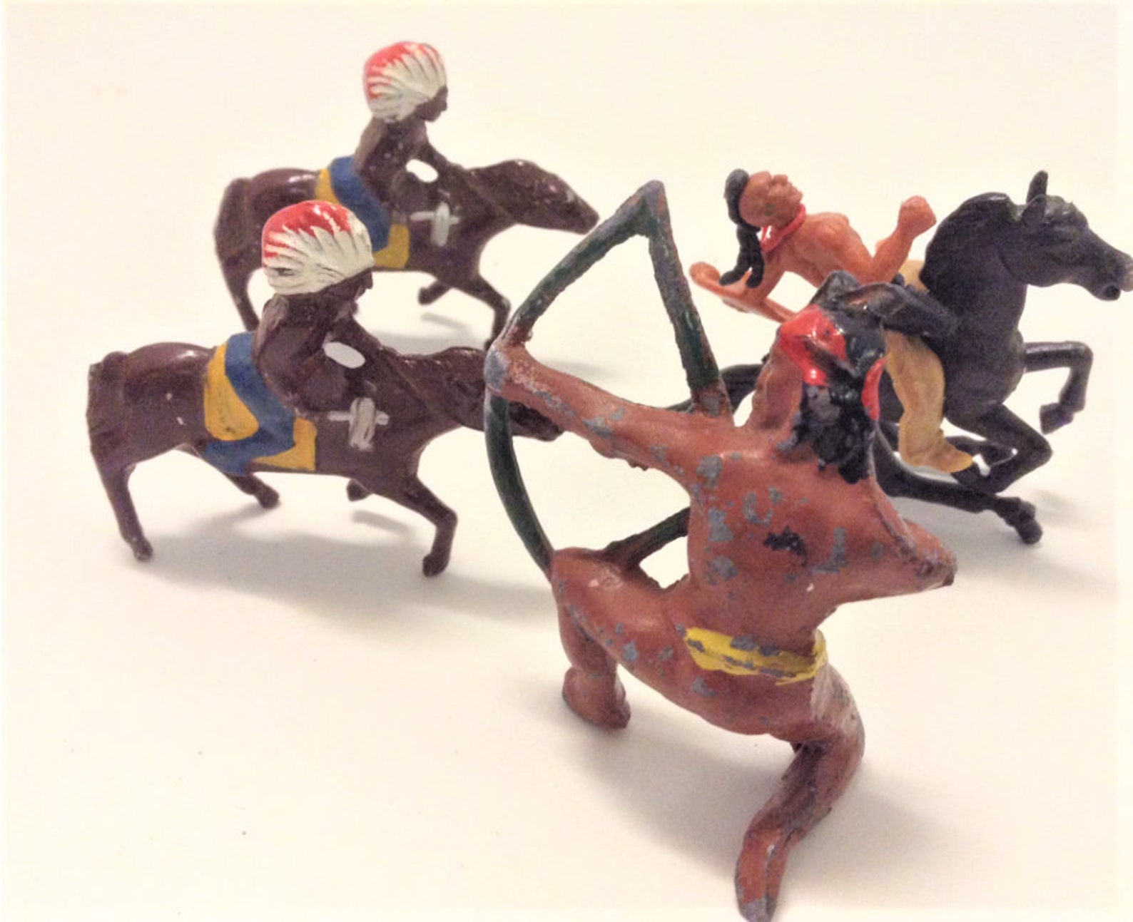 Lot of 12 Miniature Lead Native American Indians Britains and | Etsy