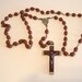 Vintage Rosary INRI Crucifix Italy Wooden Cross Plastic Beads - Etsy