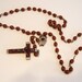 Vintage Rosary INRI Crucifix Italy Wooden Cross Plastic Beads - Etsy