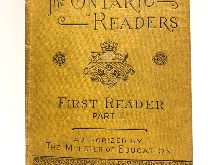 Antique 1884 School Book Reader Ontario First Reader Book II Canada ...