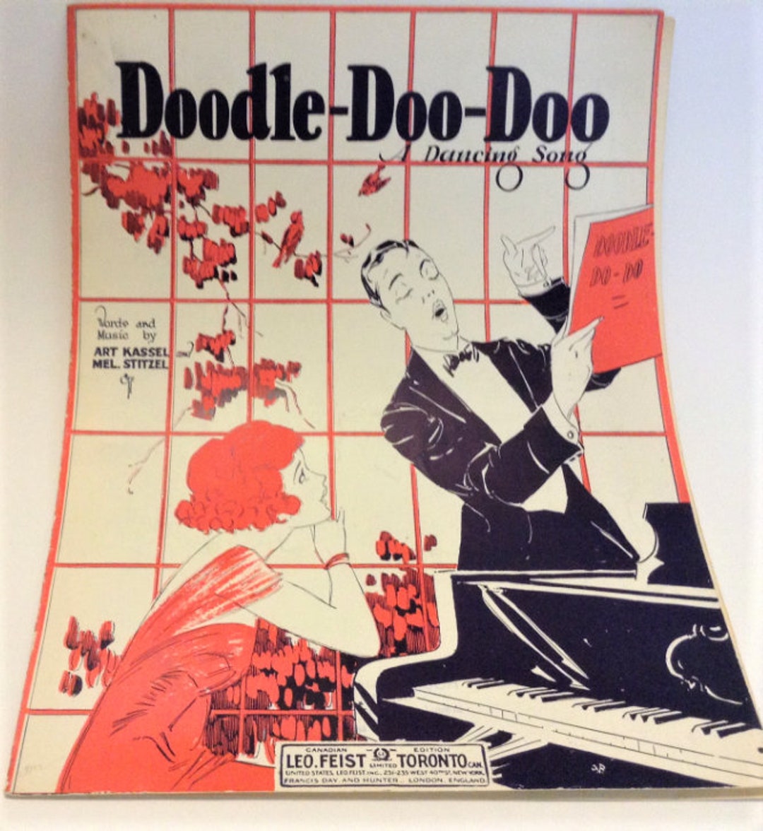 1924 Sheet Music Doodle Doo Doo Vintage Dancing Song by Kassel ...