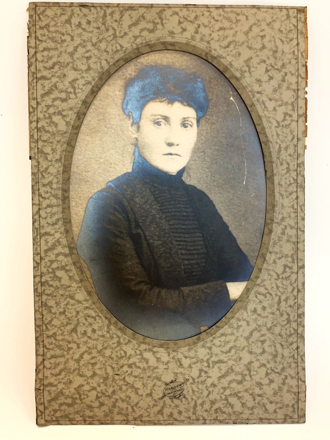 Victorian Studio Photograph Portrait of Lady Sepia With Original Matt ...