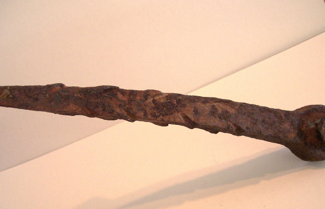 Iron Spike 10 Inches Hand Forged Rustic Primitive Antique | Etsy