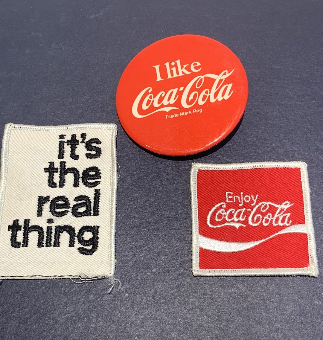 Vintage 1980s Coca-cola Coke Pinback Badge and Patches - Pre-owned but Unused Condition - Etsy
