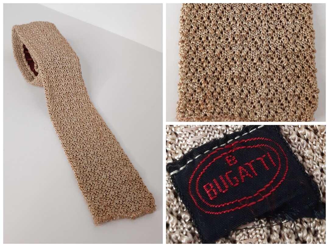 Vintage 60's Beige Crochet Tie by 'bugatti' 1960s - Etsy