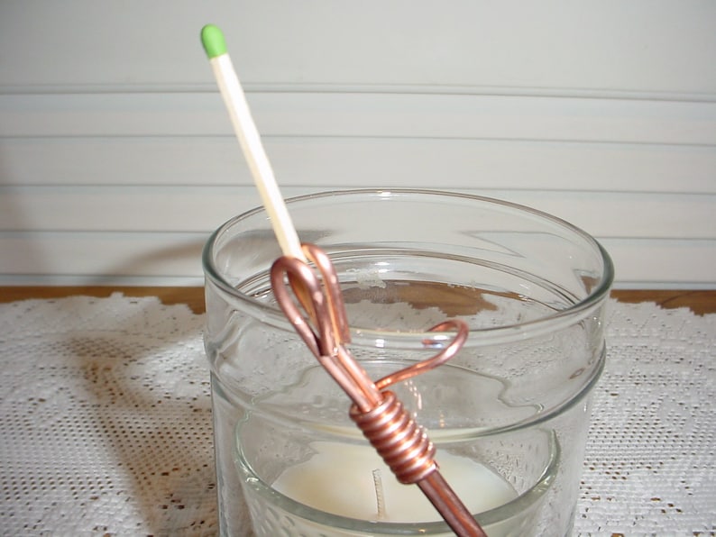 Copper Match Extender With Wick Dipper Hook - Etsy